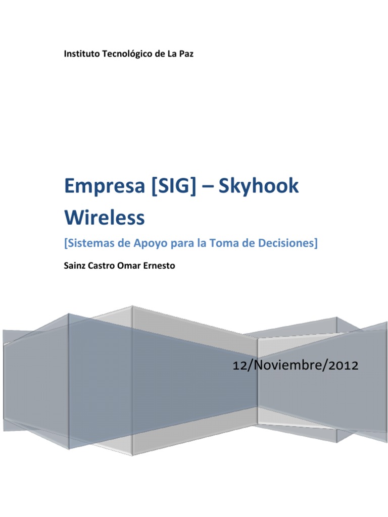 Skyhook Wireless | PDF | Inalámbrico | Sistema de Posicionamiento Global