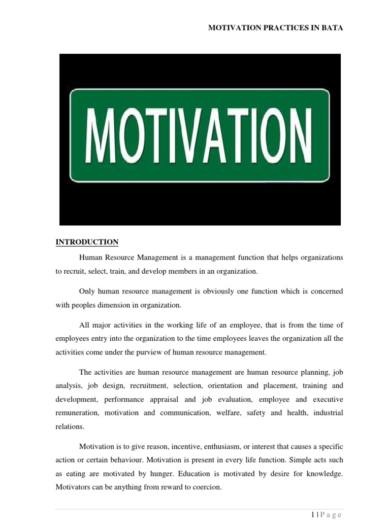Motivation Practices in HR Management | PDF | Motivation | Motivational