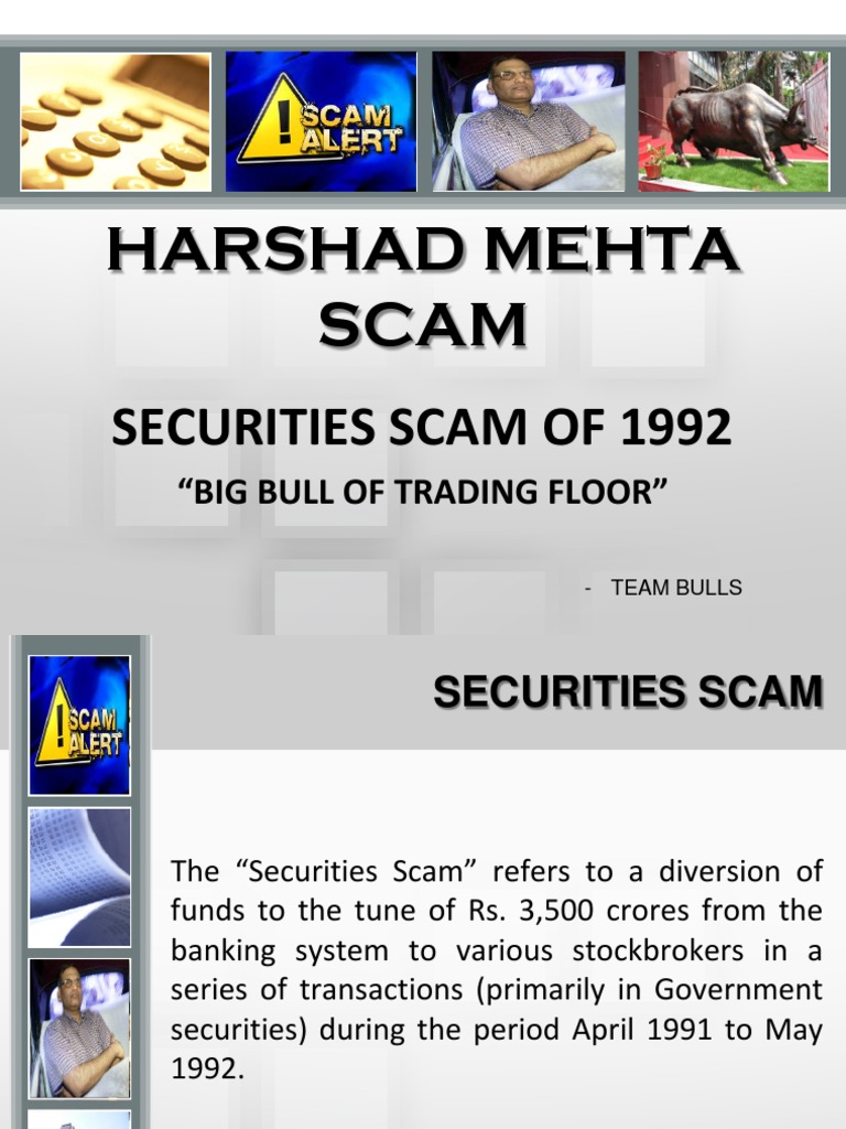 HARSHAD MEHTA SCAM | Cheque | Securities (Finance)