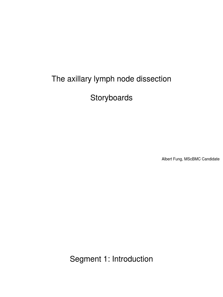 Axillary Node Dissection | PDF | Anatomical Terms Of Location | Vein