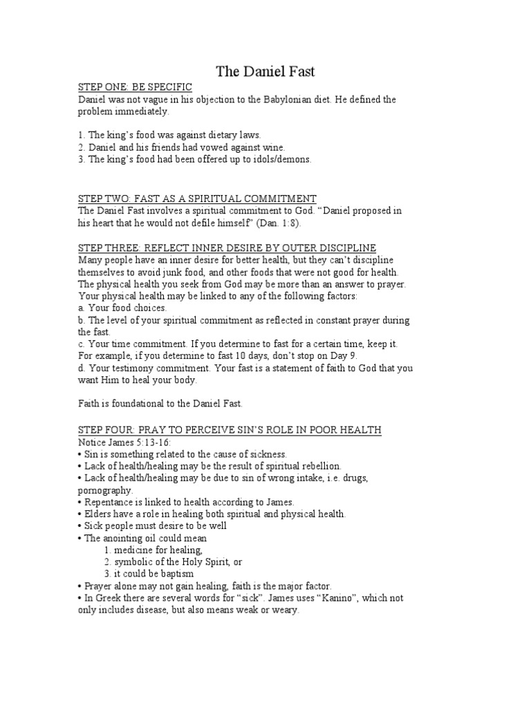 21 Day Daniel Fast | PDF | Fasting | Daniel (Biblical Figure)