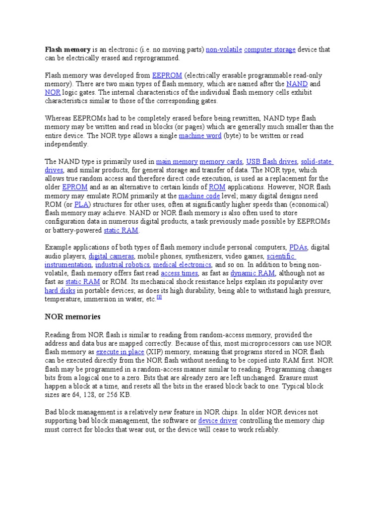 Flash Basics | PDF | Flash Memory | Computer Data Storage