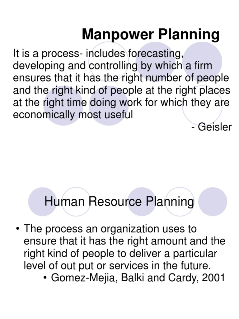Manpower Planning | PDF | Forecasting | Employment