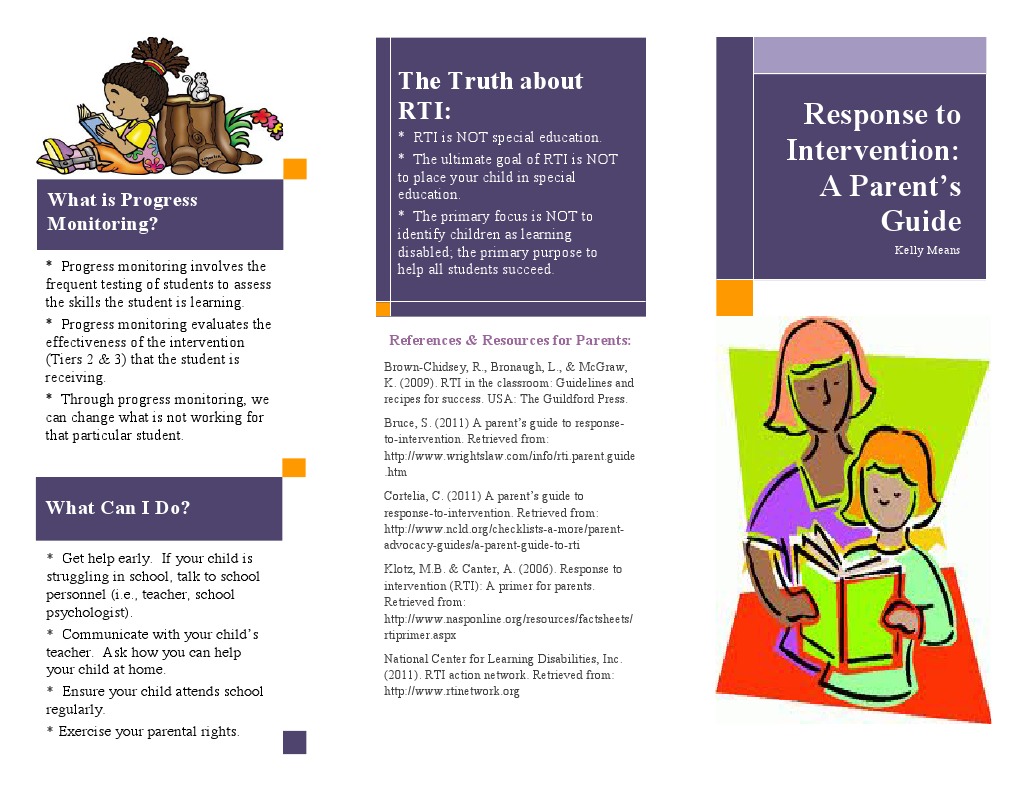 Parent Rti Brochure | PDF | Learning Disability | Curriculum
