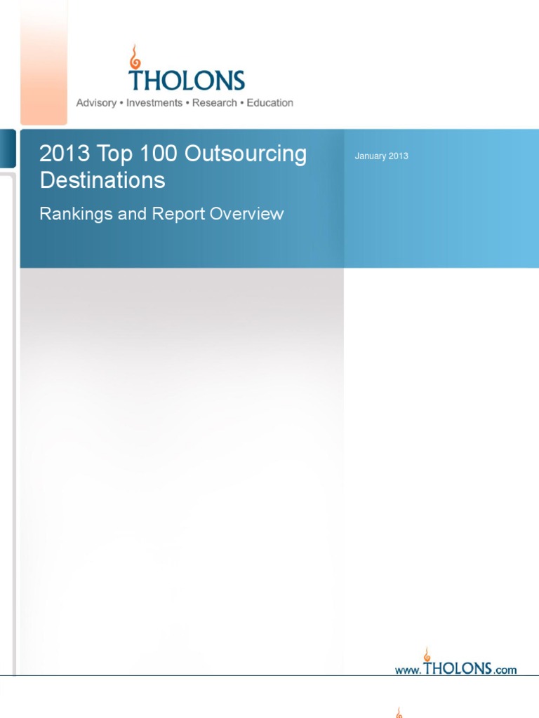 Tholons Top 100 2013 - Rankings and Report Overview - Final Version ...