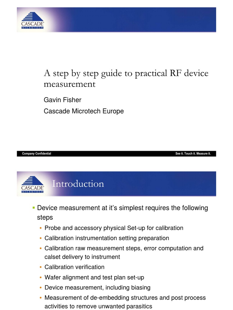 A Step by Step Guide To Practical RF Device Measurement | PDF