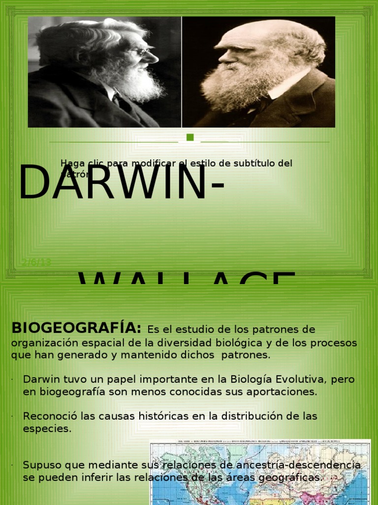 presentación darwin-wallace | Biogeografia | Alfred Russel Wallace