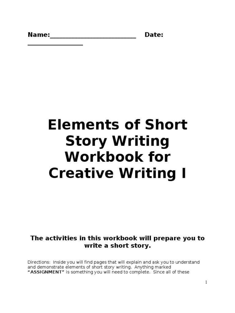 Elements of Short Story Writing Guide | PDF | Narration | Romance Novels
