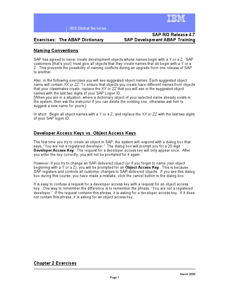 13 ABAP Data Dictionary Exercises | PDF | Information Retrieval ... 13 ABAP Data Dictionary Exercises | PDF | Information Retrieval ...