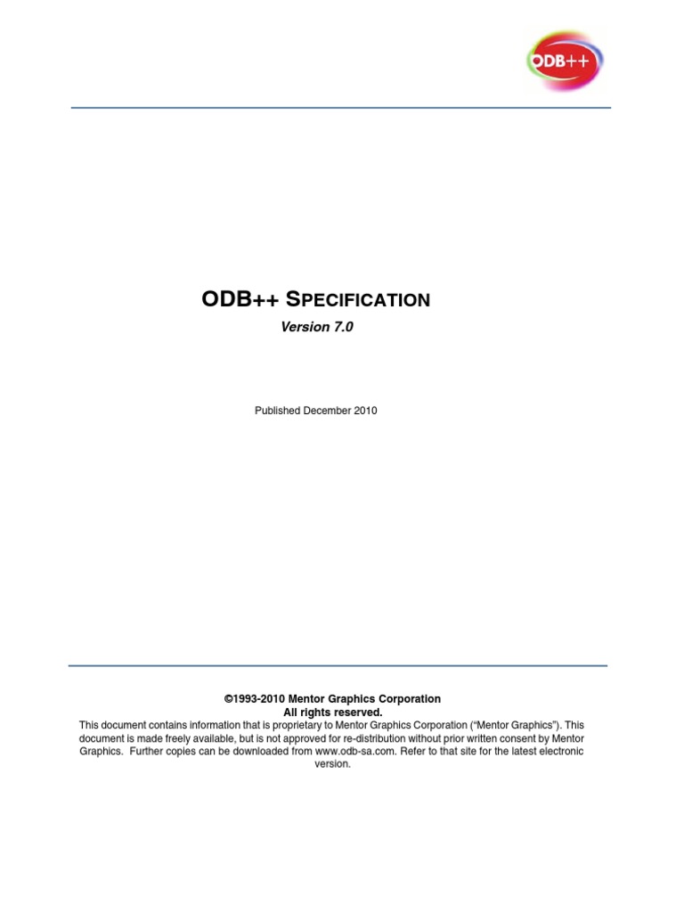 ODB Format Description v7 | PDF | File Format | License