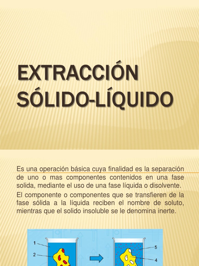 Extracción Solido-Liquido | PDF