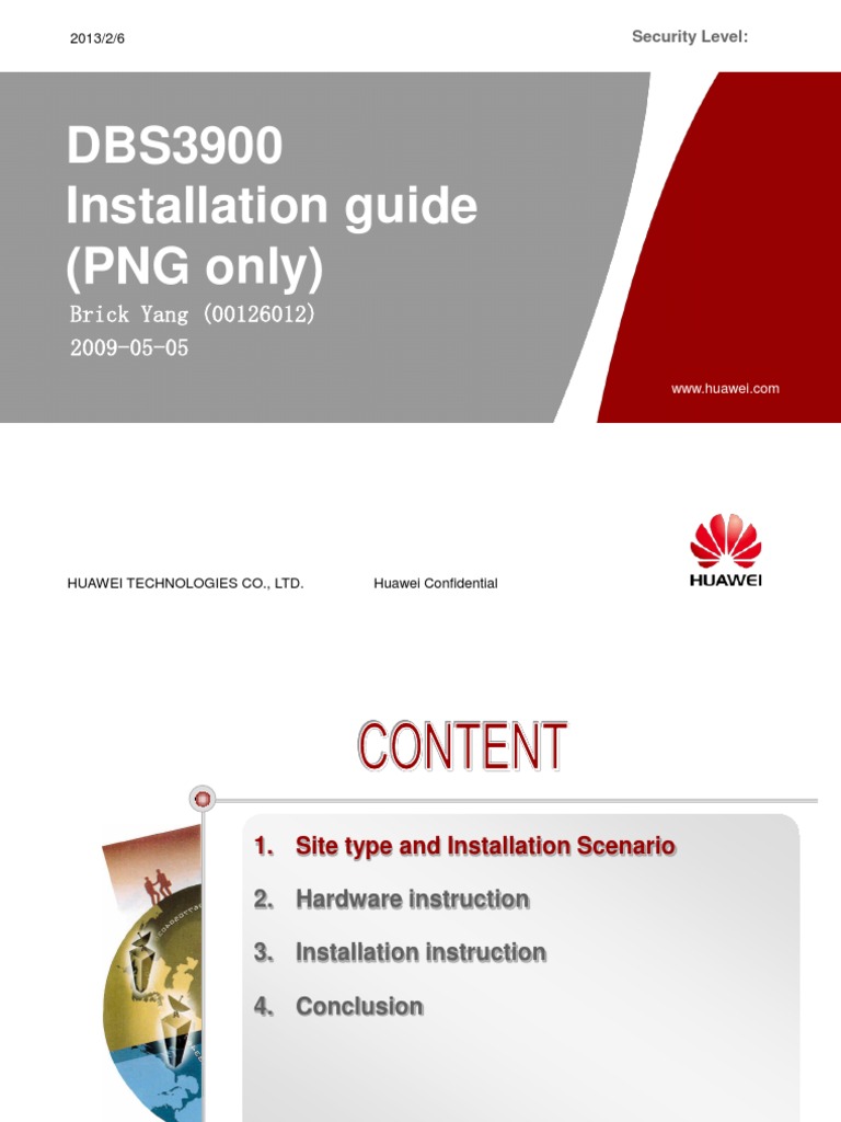 Huawei DBS3900 Installation Guide | PDF | Business