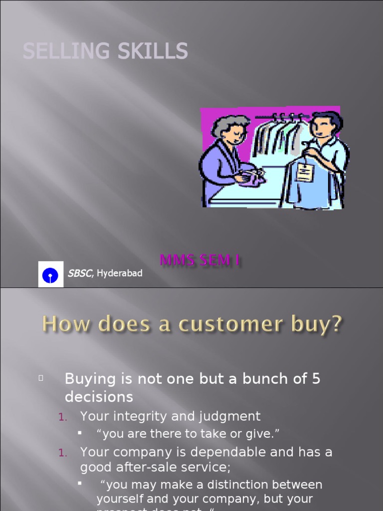 Selling Skills: SBSC, Hyderabad | PDF | Sales | Business