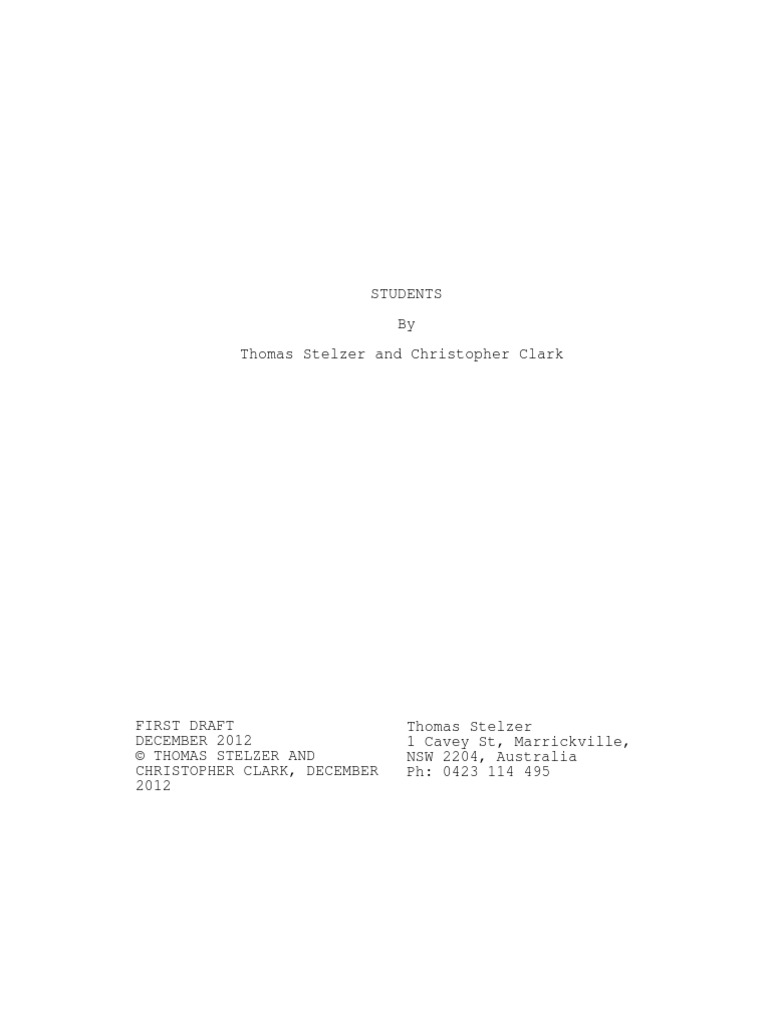 Students (2nd Draft) | PDF