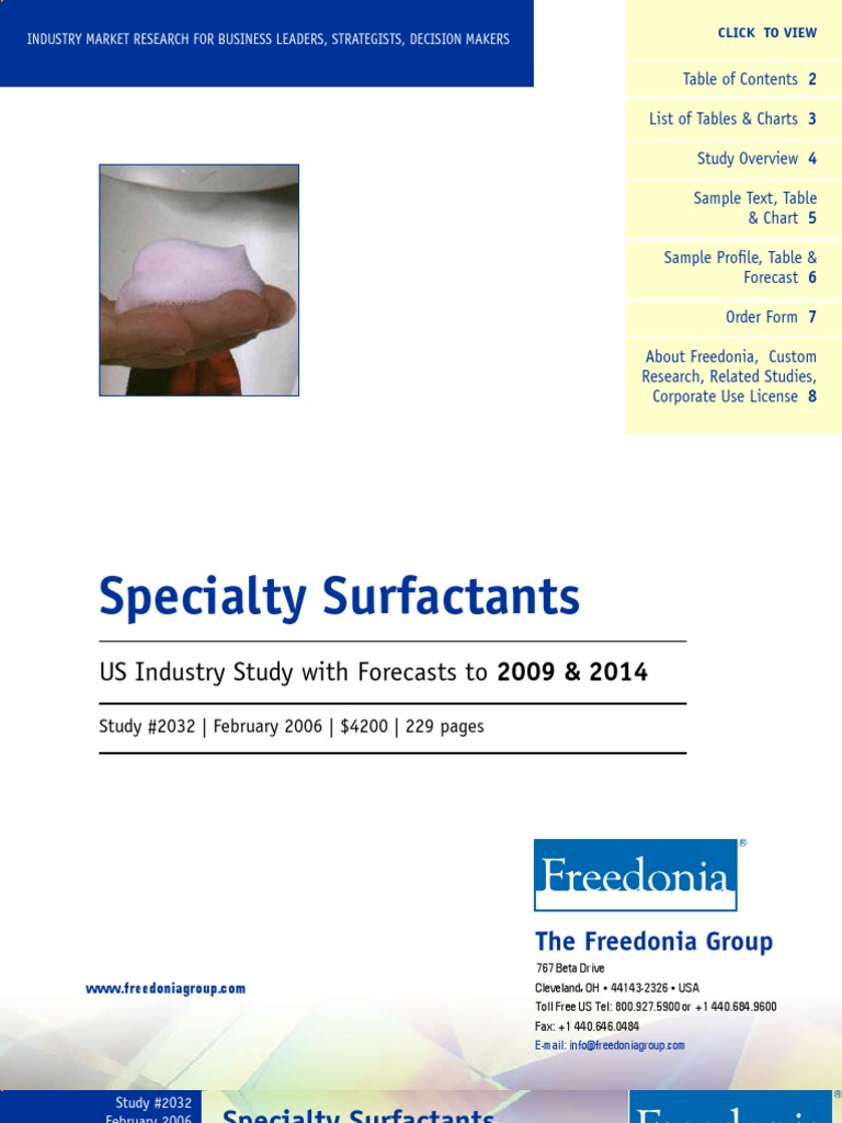 FREEDONIA - Specialty Surfactants 2006 | PDF | Surfactant | Detergent