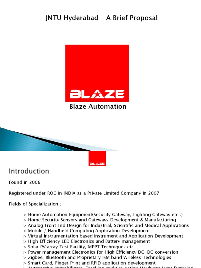Blaze Automation Jntu | PDF | Security Alarm | Closed Circuit Television