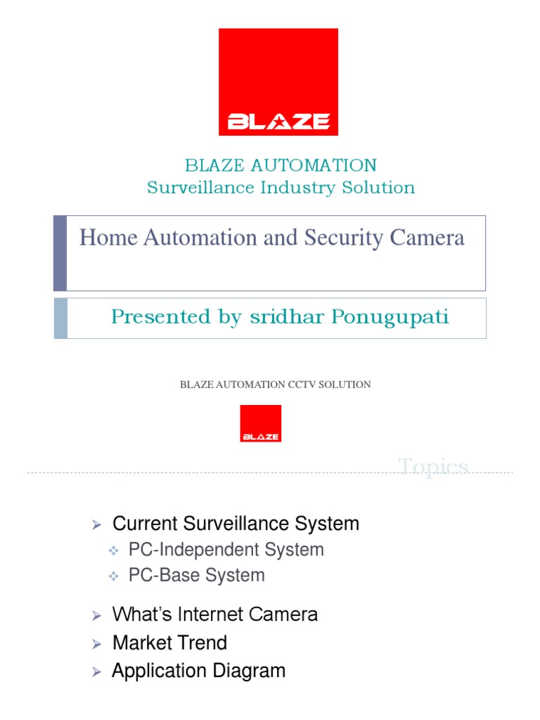 Blaze Automation CCTV Solutions Overview | PDF | Closed Circuit ...