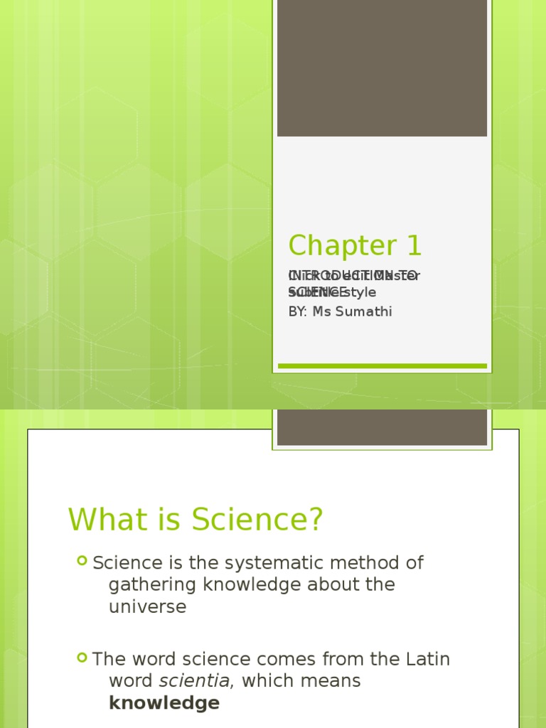 Chapter 1-Introduction To Science | PDF | Weighing Scale | Weight