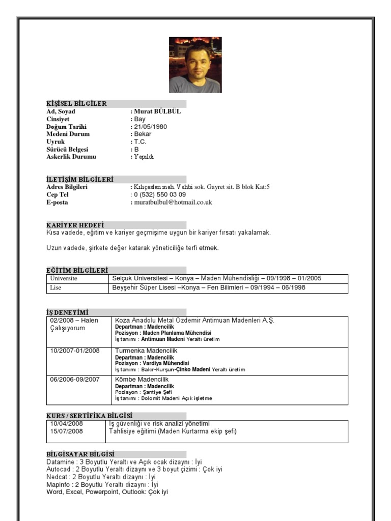 Murat CV | PDF