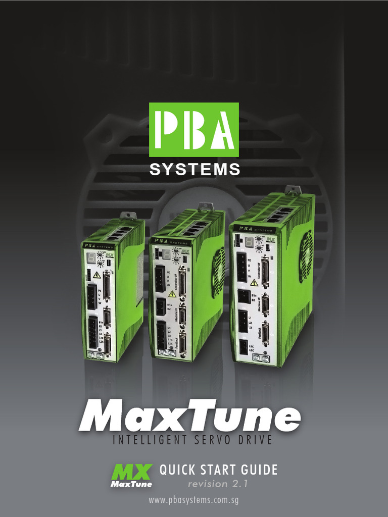 MaxTune Intelligent Servo Drive - PBA Systems | PDF | Electrical ...