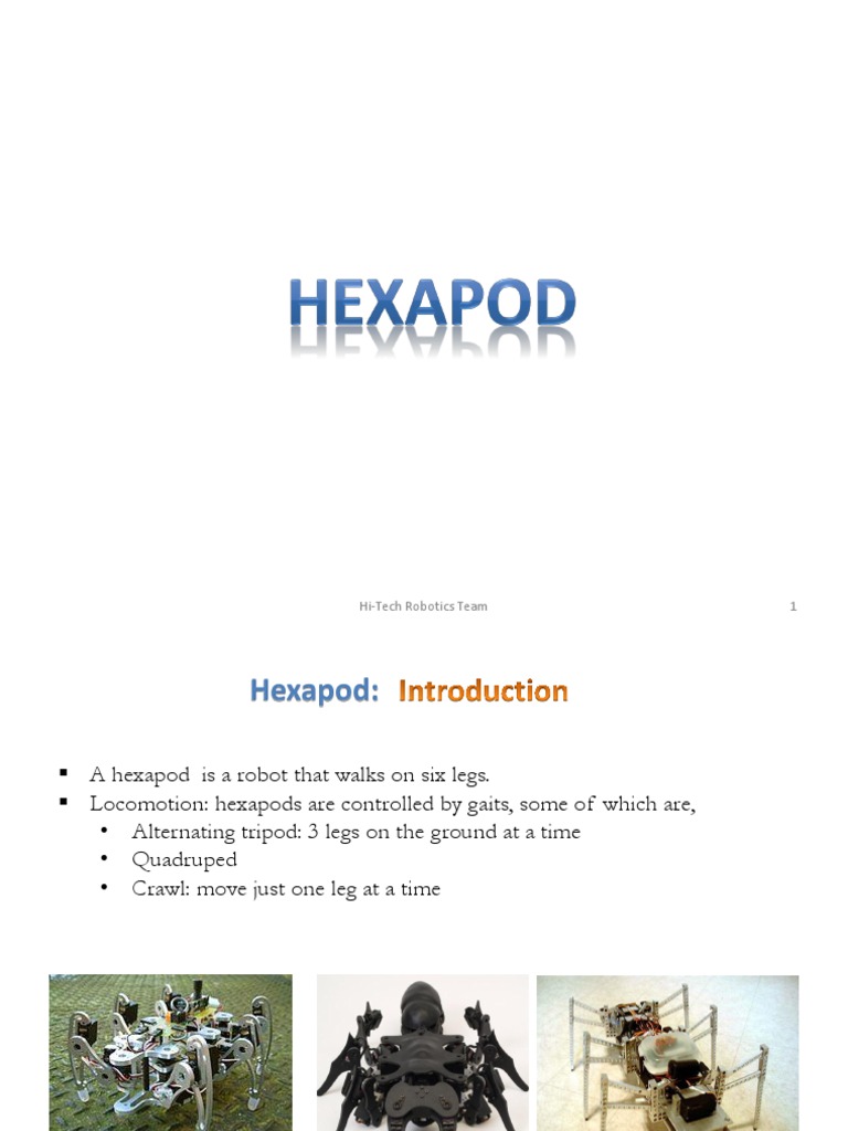 Hexapod Robotics: Development Overview | PDF