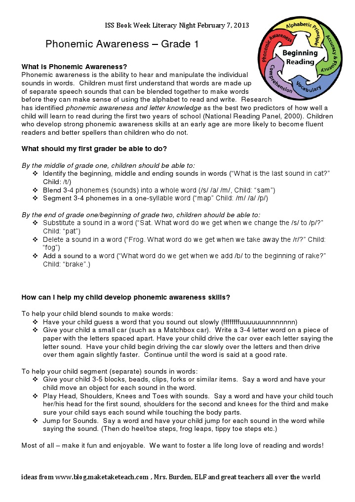 Phonemic Awareness Grade 1 | PDF | Phoneme | Literacy
