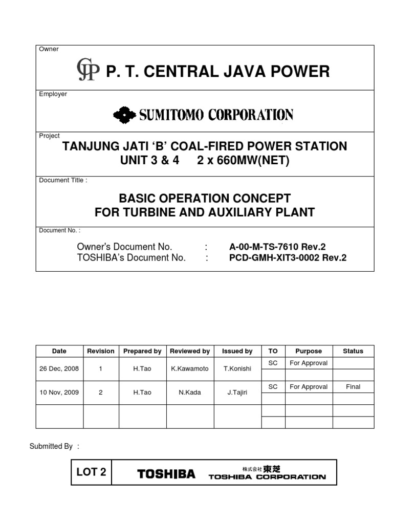 2 - 1!01!02 - Basic Operation Concept For Turbine and Auxiliary Plant ...