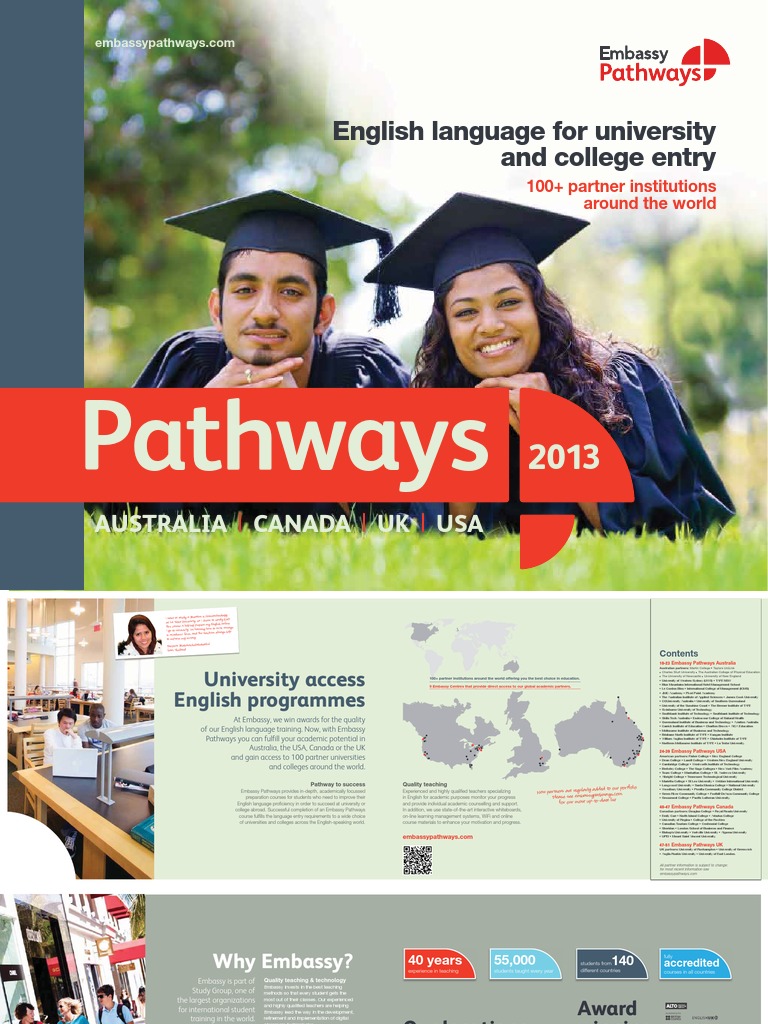 Embassy Pathways Brochure 2013 | PDF | Postgraduate Education ...