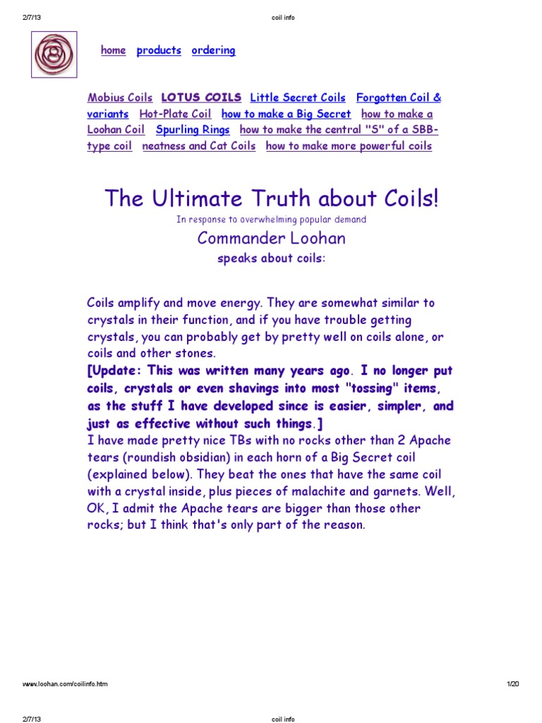 Coil Info | PDF | Wire | Manufactured Goods