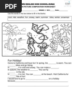 Class 3 Picture Composition Worksheet | PDF