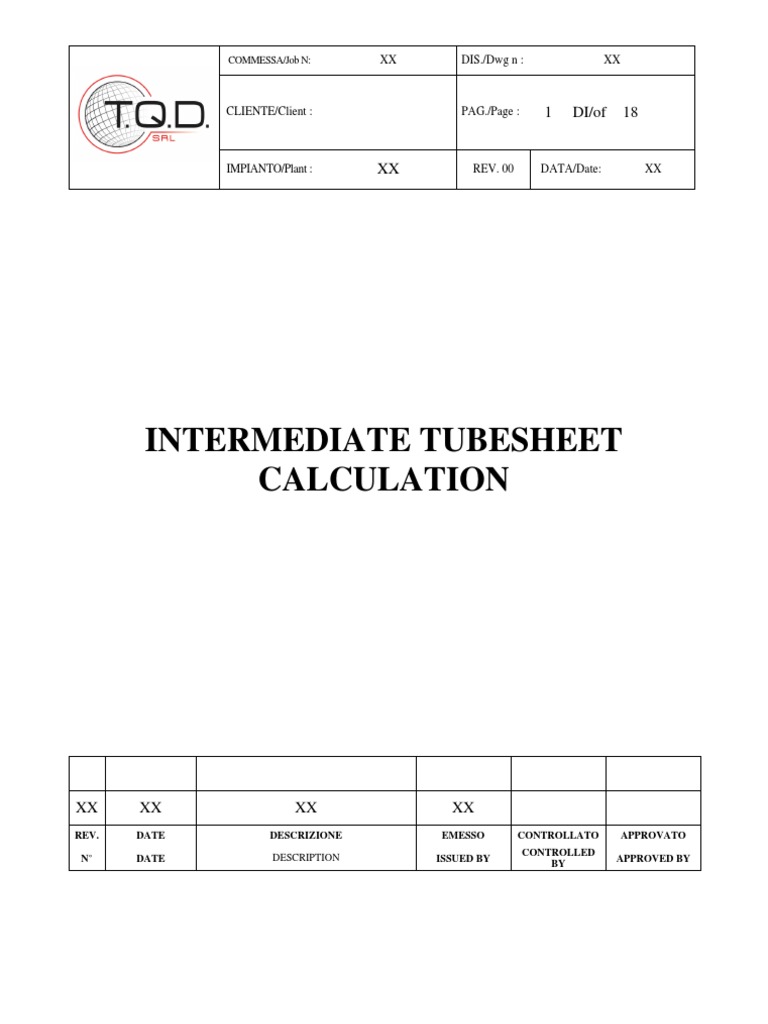 Intermediate Tubesheet Calculation PDF | PDF | Stress (Mechanics ...