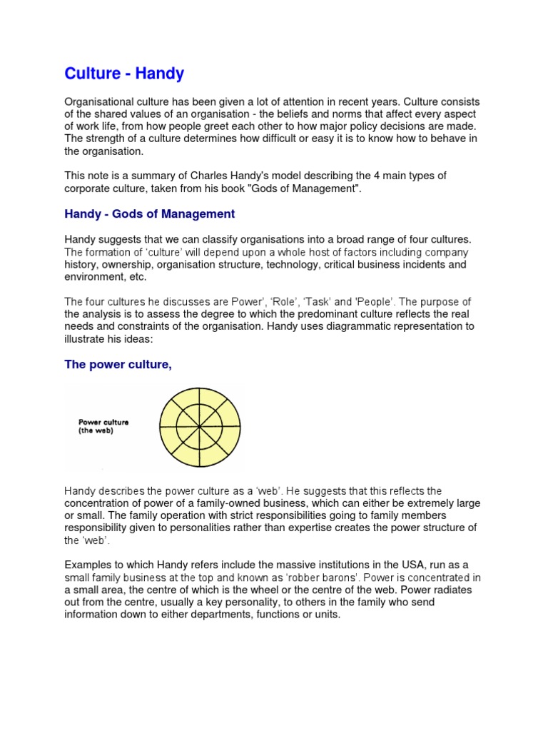 Culture - Handy: Handy - Gods of Management | Download Free PDF ...