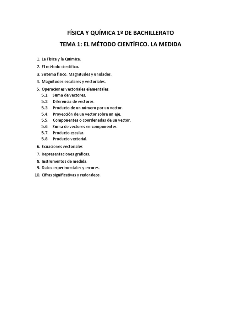 El Método Científico. La Medida | PDF | Vector Euclidiano | Unidades de ...