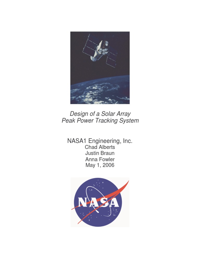 Design of A Solar Array Peak Power Tracking System: NASA1 Engineering ...