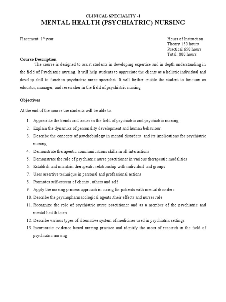 Mental Health Psychiatric Nursing Assessment | Psychiatric And Mental ...