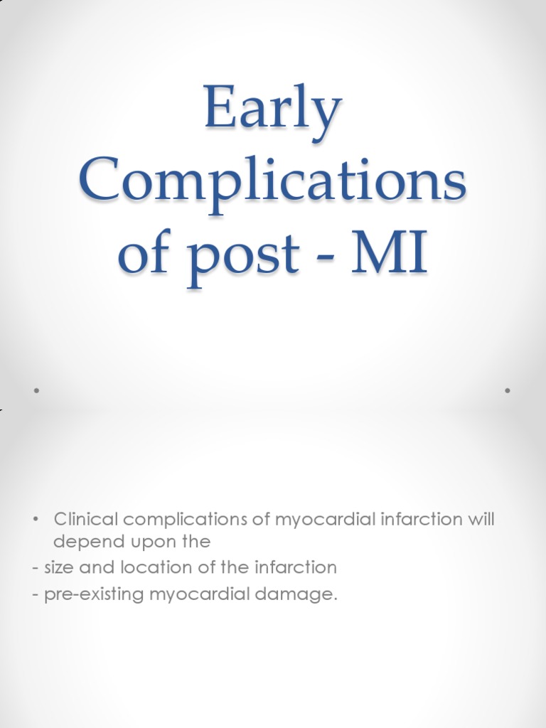 Early Complications of MI | Myocardial Infarction | Cardiac Arrhythmia