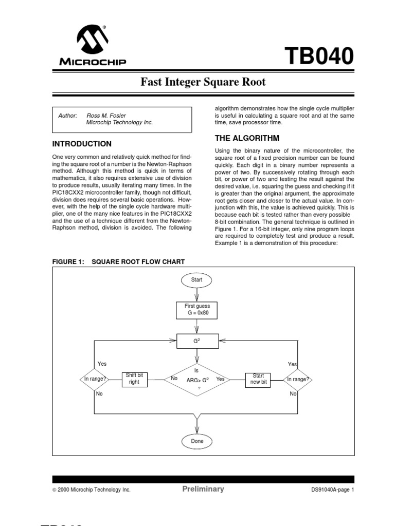 Fast Integer Square Root | PDF Fast Integer Square Root | PDF