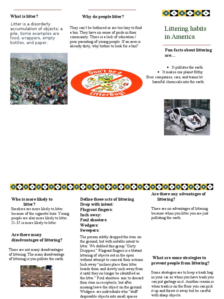 Littering in America | PDF | Social Science