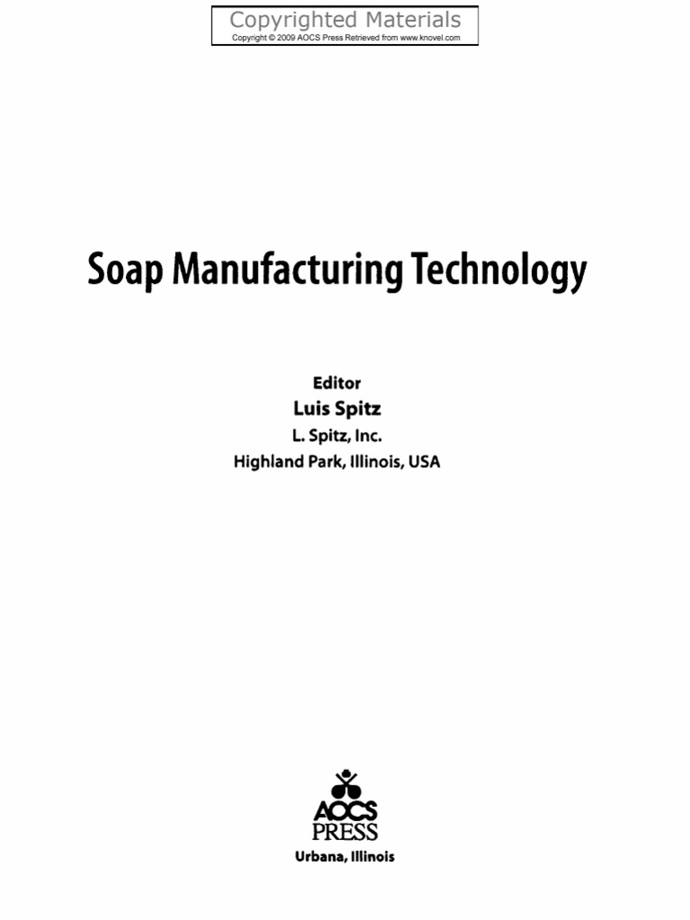 Soap Manufacturing Technology Overview | PDF