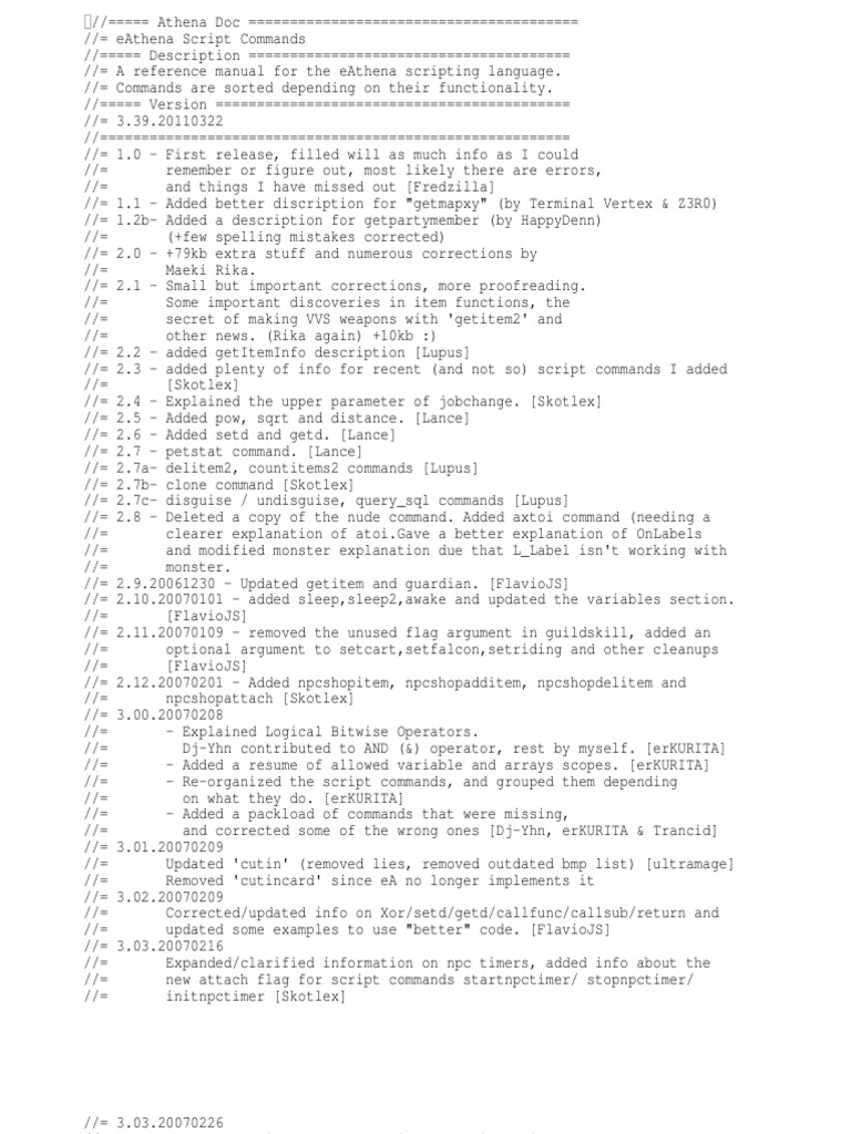 Aethena Script Commands | PDF | Variable (Computer Science) | Array ... Aethena Script Commands | PDF | Variable (Computer Science) | Array ...