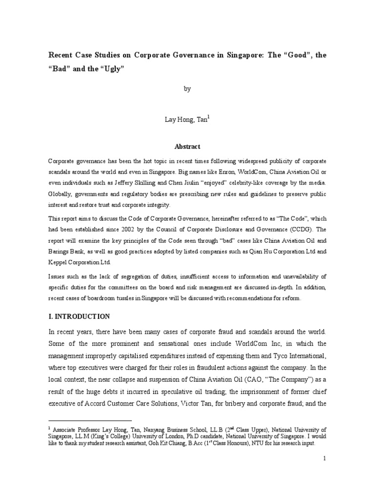 Baring Bank Case | PDF | Board Of Directors | Corporate Governance