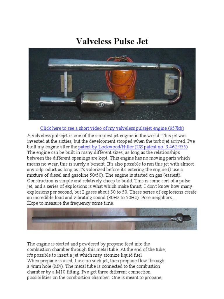 52140401 Valveless Pulse Jet | Engines | Rotating Machines