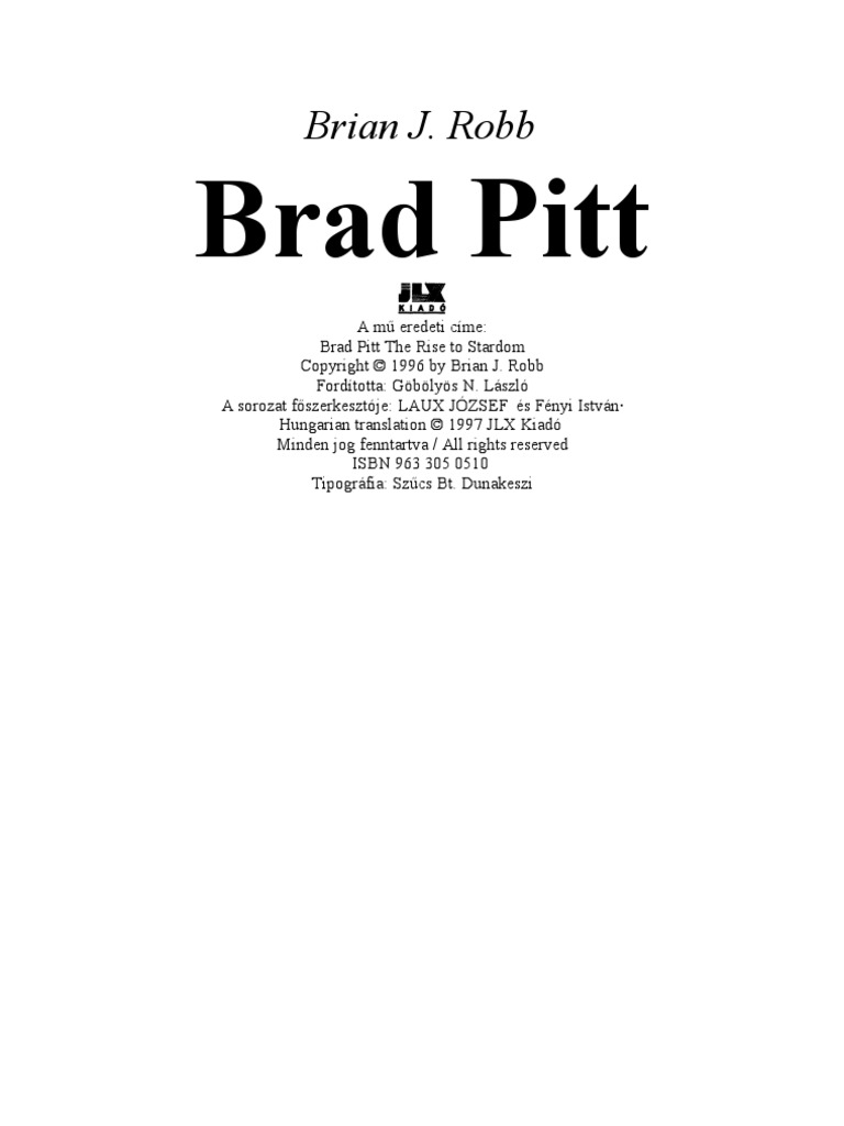 Brian J. Robb - Brad Pitt | PDF