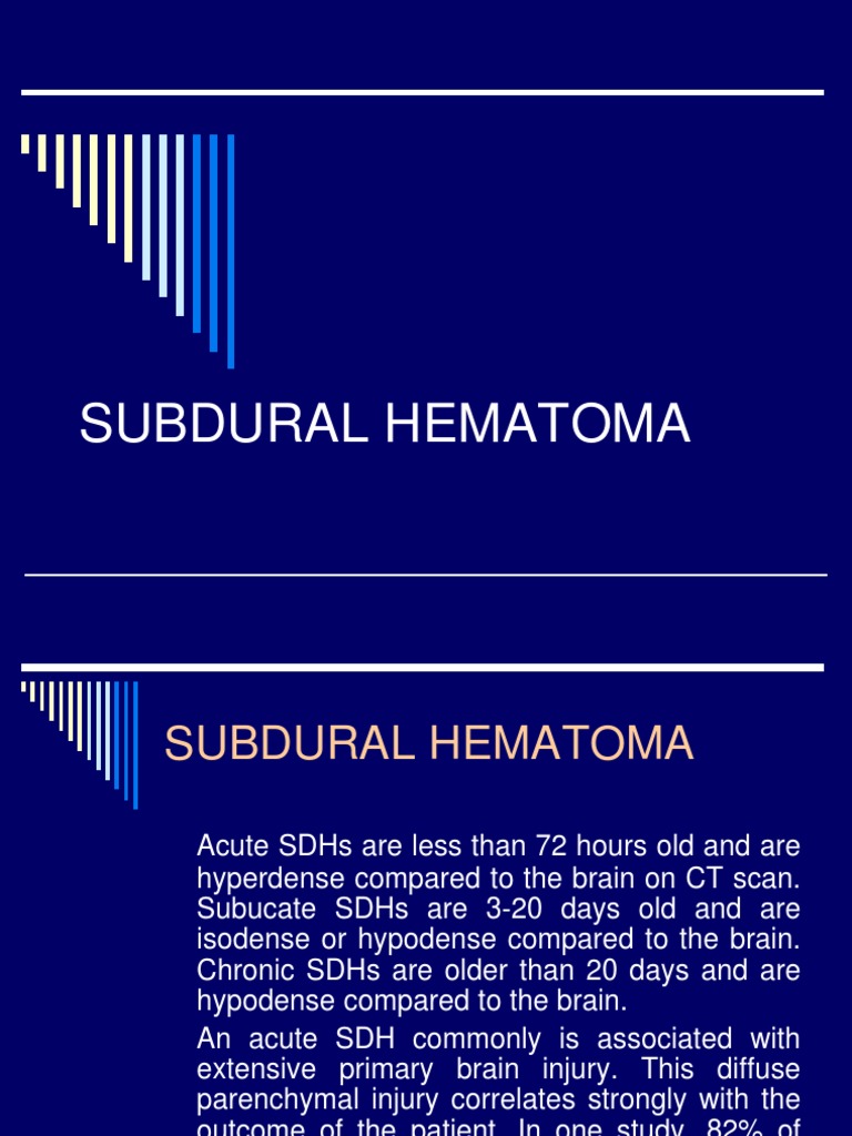 Subdural Hematoma | PDF | Health Sciences | Medical Specialties