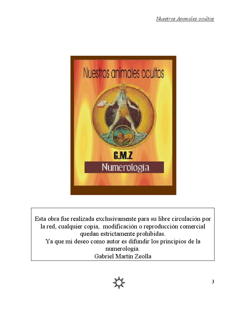 Nuestros Animales Ocultos - Numerologia | PDF | Los símbolos | Amor