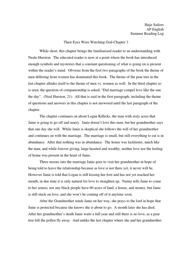 Chapter 3 Summary of Their Eyes | PDF | Poetry