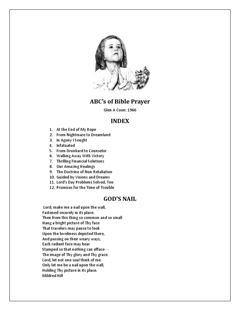 ABC's of Bible Prayer Index | PDF | Jacob | Prayer