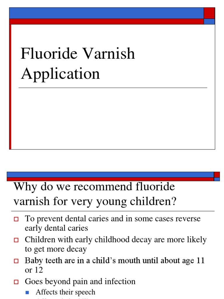 Fluoride Varnish Application Guidelines | PDF | Human Tooth | Dentistry