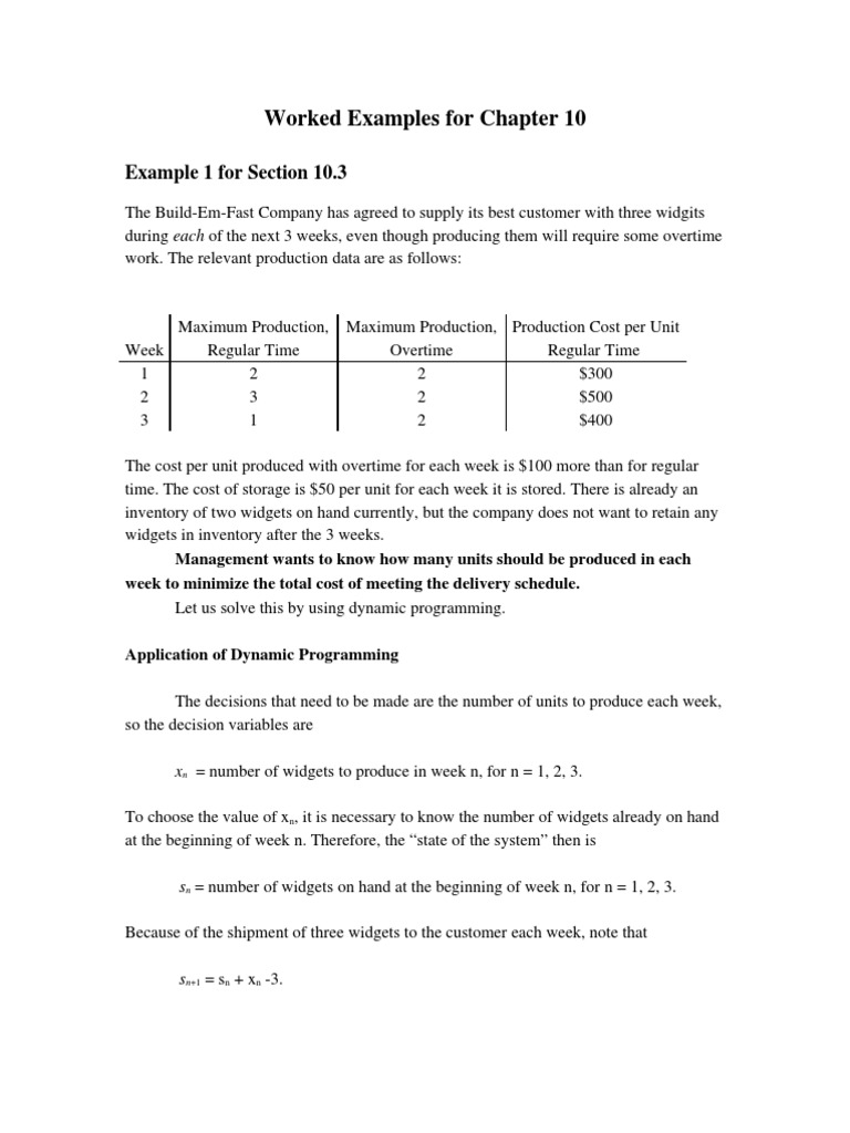 Chap 10 WE | PDF | Dynamic Programming | Inventory