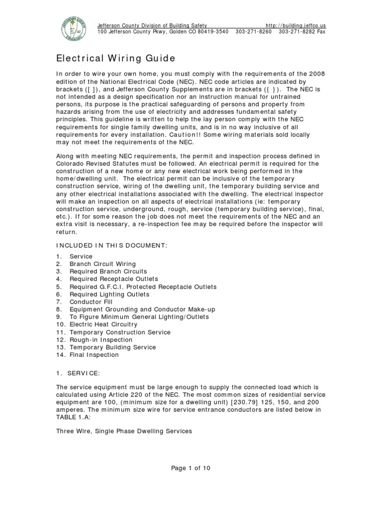 Electrical Wiring Guide Final | PDF | Electrical Wiring | Electrical ...